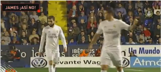 Video acusa pereza de James en último partido del Madrid - Radioacktiva.com