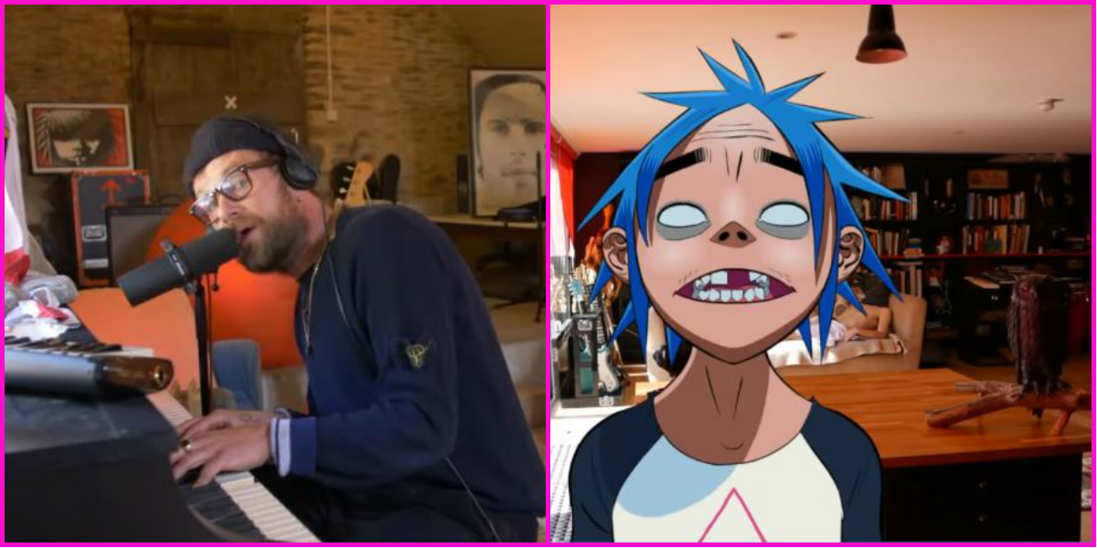 Gorillaz sorprendió con su primer en vivo animado desde casa