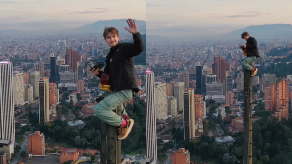 Video: youtuber se subió a la parte más alta de Bacatá