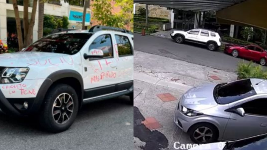 Carro fue rayado con las palabras de “Sucio, infiel"