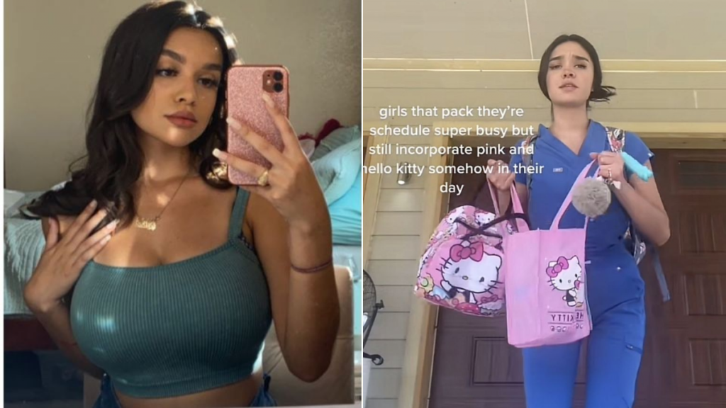 Sexi enfermera divide opiniones por ajustados uniformes