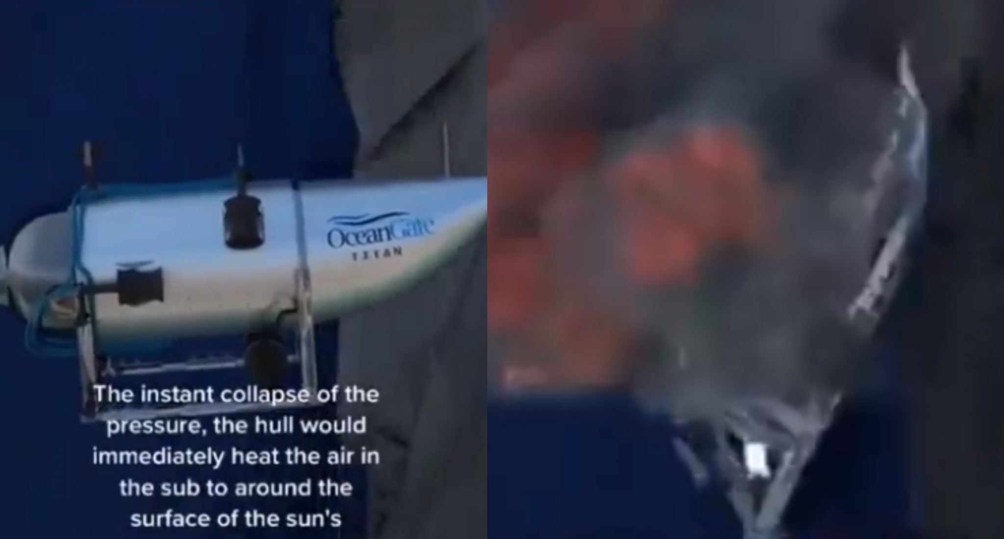 Video muestra cómo habría sido la implosión del submarino Titán