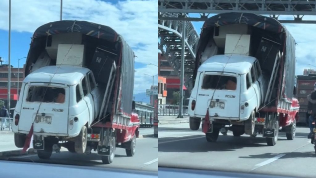 Familia trasteó hasta el carro y causó risas en redes