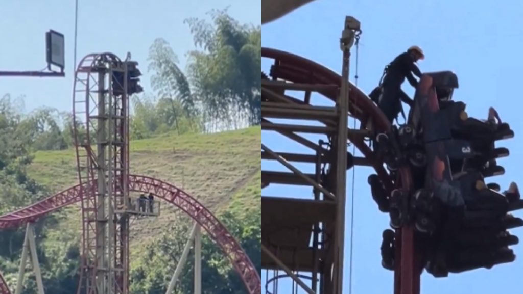 Así se quedó varada atracción del Parque del Café en Quindío