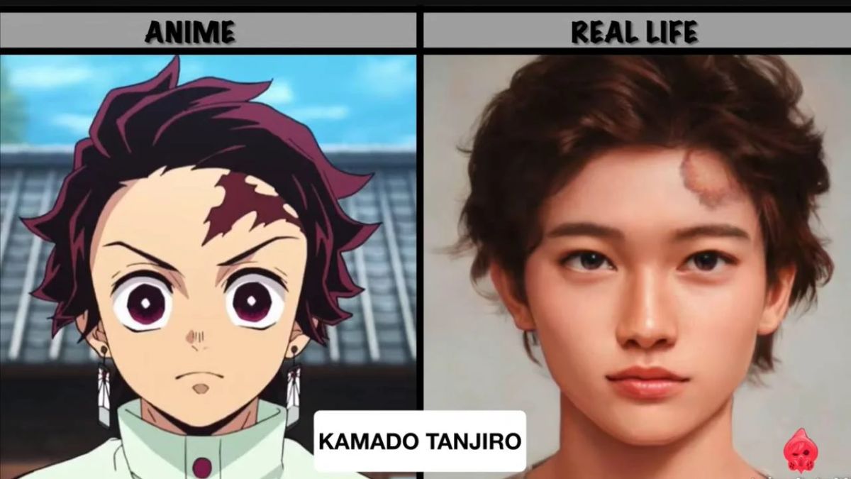 Así se verían los protagonistas de Demon Slayer en la vida real